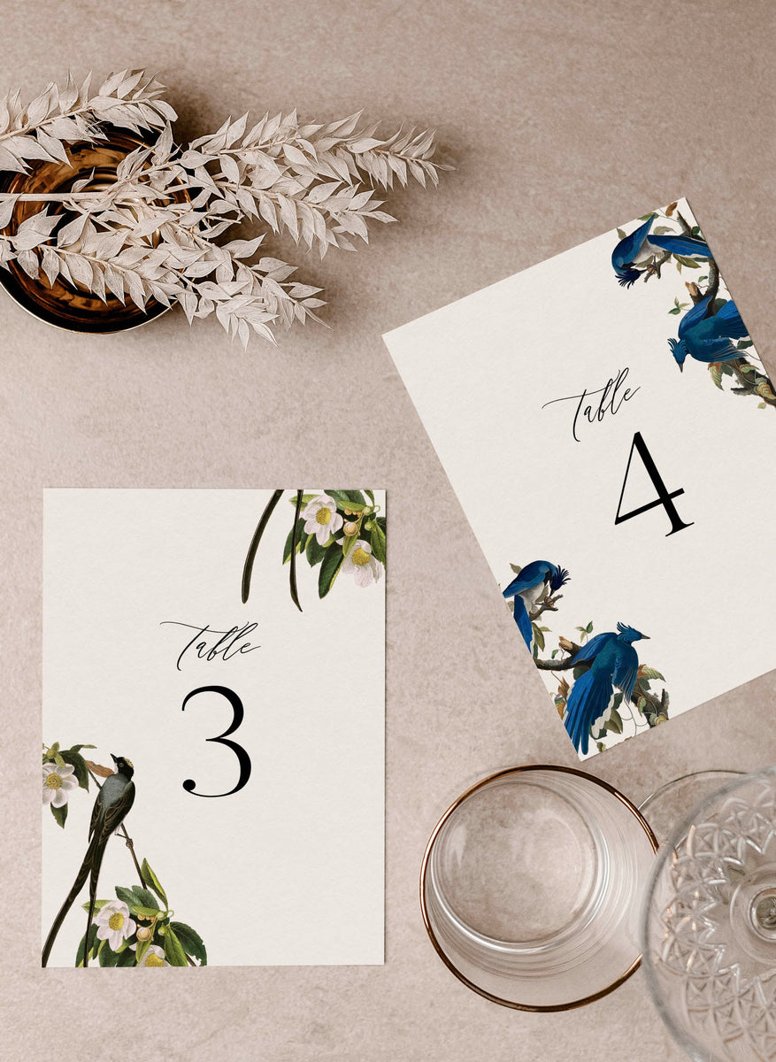 Vintage Table Numbers Template