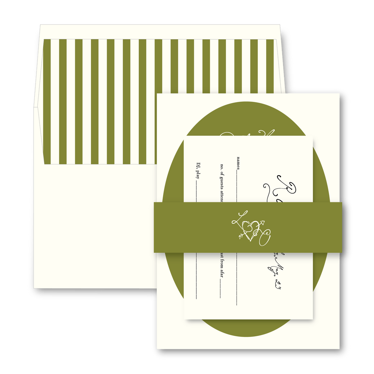 Lilly Oval Shape Black Enclosure Card – Citrus Press