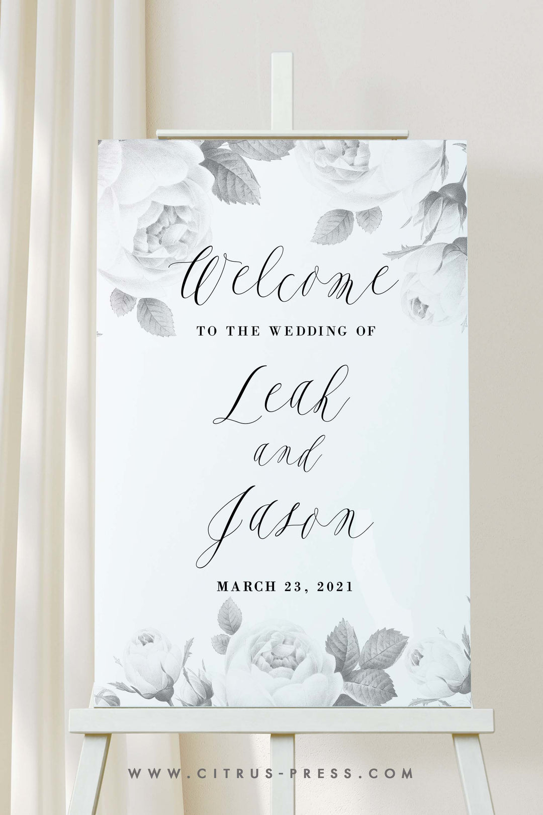 Wedding Sign Printable Welcome Stencil