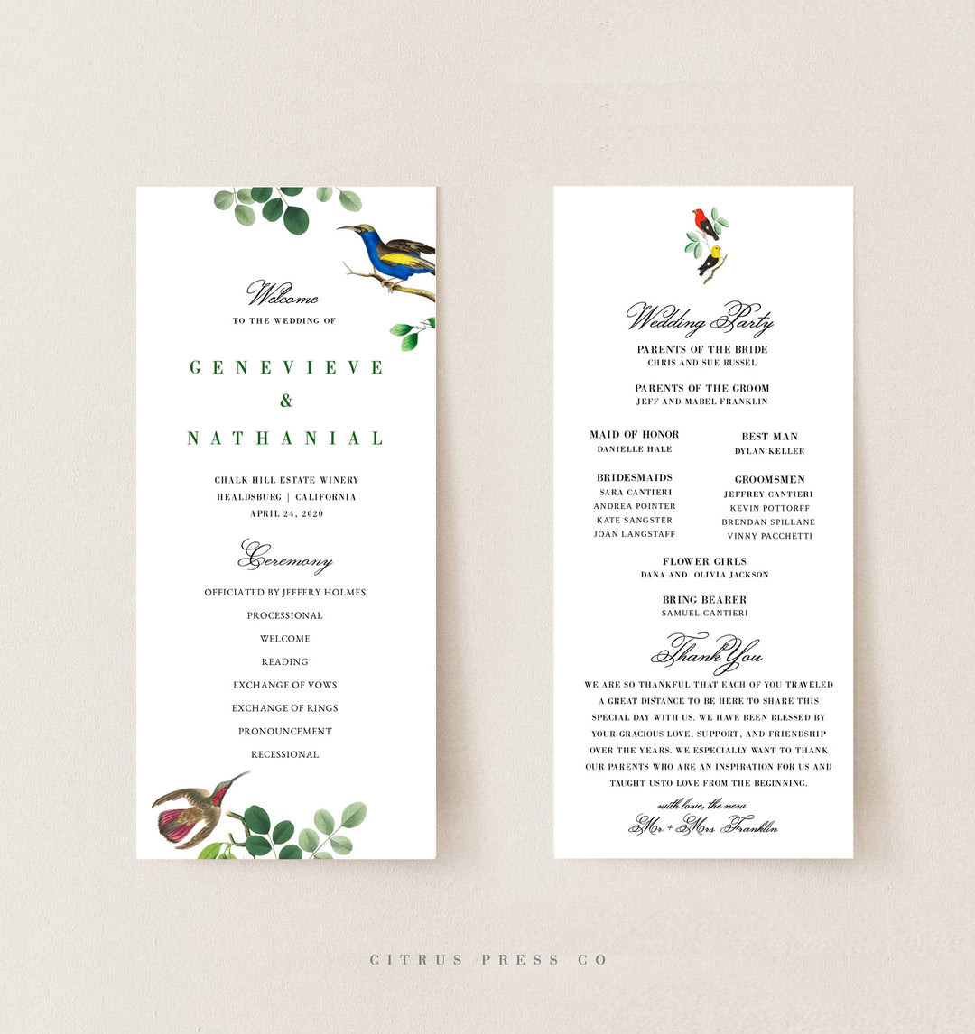 Traditional Wedding Program Samples Wedding Program Template