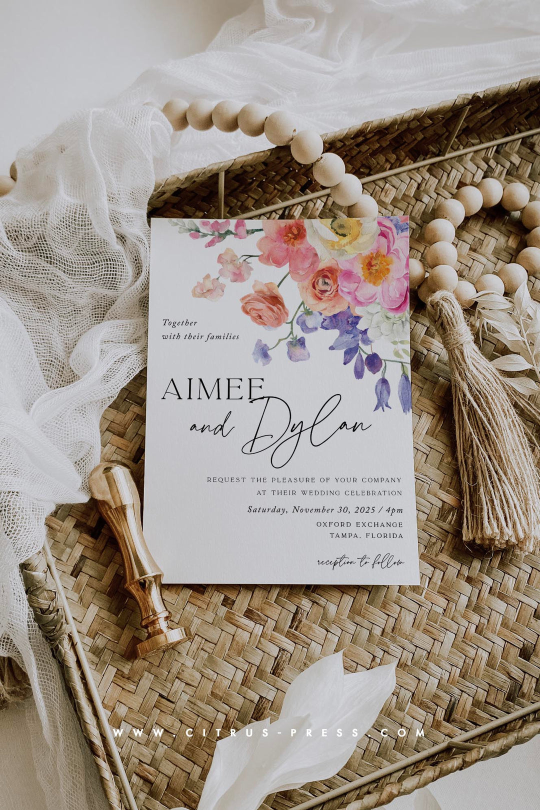 Floral Wedding Invitation Backgrounds