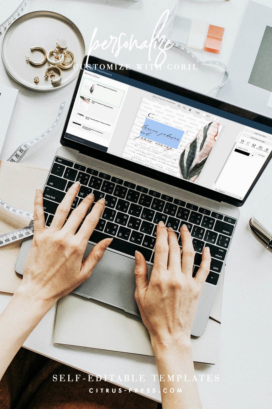 Minimal Botanical Floral Wedding Invitation | black and white Flower ...