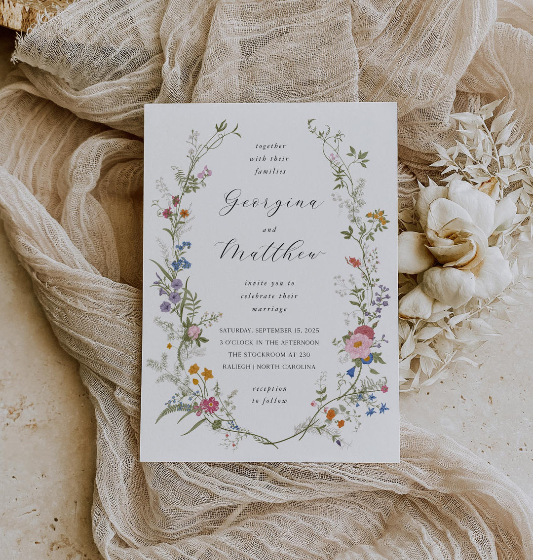 Flower Invitation Template